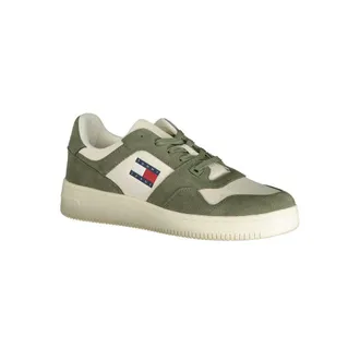 Tommy Hilfiger Colour-Block Leather Sneaker - Green