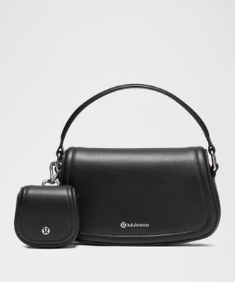 lululemon Mini-Tasche aus Lederimitat 1,2 L - Größe 2 l in Black/Silver