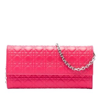 Dior Pre-owned Quilted Lambskin Shoulder Bag - - Pre-owned - Damen - Rosa - ONE SIZE