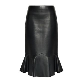 Fendi Nappa Lederrock - - Skirts - Damen - Schwarzk - 2XS