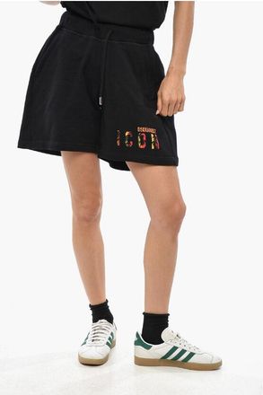 Dsquared2 ICON Fleeced Cotton OVER FIT SUNSET Shorts size Xs