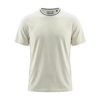 John Richmond Homme, Tops, Blanc, Taille: XL T-Shirt Imprim&eacute;