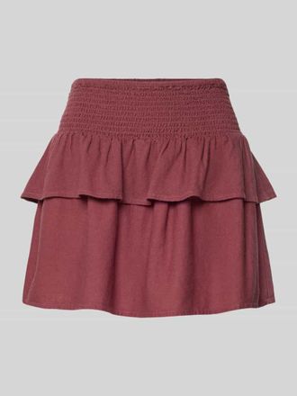 Only Ausgestellter Mini-Rock aus Viskose-Leinen-Mix Modell GOA