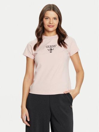 Guess T-Shirt V4YI21 KCDH1 Rosa Slim Fit