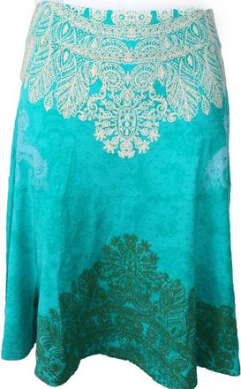 Desigual Damen A-Linie Rock BRIGITTE, Mini, Paisley, Gr&uuml;n (Quenny 4099), Gr. 36 (Herstellergr&ouml;&szlig;e:DE:S/FR:M)