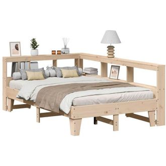 vidaXL B&uuml;cherregalbett ohne Matratze 120x200 cm Massivholz Kiefer vidaXL