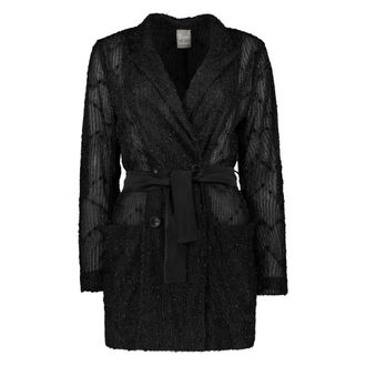 Lorena Antoniazzi Jacke aus Spitze mit Lurexf&auml;den - - Coats - Damen - Schwarzk - S