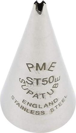 PME ST50 Supatube Nr. 50 aus nahtlosem Edelstahl mit kleinem Blatt, Silver, 1.72 x 1.72 x 3.5 cm