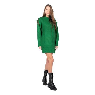 Silvian Heach Kurzes Tageskleid mit Webmuster - - Dresses - Damen - Gr&uuml;n - L