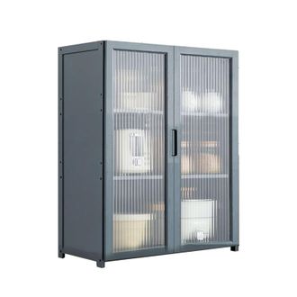 Generic Schmaler Aufbewahrungswagen, Doppelt&uuml;riger Wagen Mit Schmalem Spalt, Organizer-Schrank Mit Transparenter Schrankt&uuml;r, for Schmale W&auml;schebereiche Im Bad