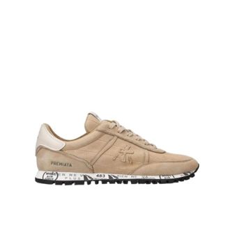 Premiata Herren Sneakers Sean aus gemischtem Leder - - Shoes - Herren - Beige - 46 EU