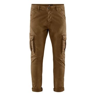 Bomboogie Homme, Pantalons, Brun, Taille: W38 Pantalon cargo en gabardine de coton
