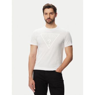 Guess T-Shirt M6YI71 K3745 Wei&szlig; Slim Fit