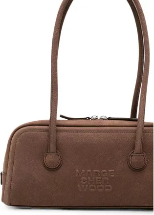 Margesherwood Pebbled Calf Leather Shoulder Bag - Brown