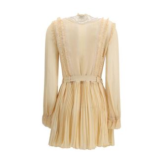 Self Portrait Womens Beige Viscose Casual Dress