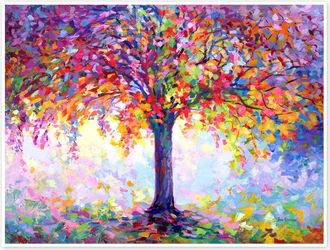 Posterlounge Baum des Gl&uuml;cks Poster von Leon Devenice 18 x 13 cm Bunt Wandbilder Wanddeko