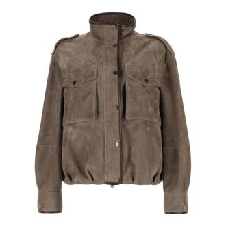 Brunello Cucinelli Femme, Vestes, Gris, Taille: 40 FR Giubbotto Jacket