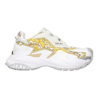 Versace Femme, Chaussures, Multicolore, Taille: 39 EU Baskets Basse en Tissu Doré