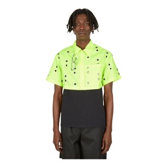 Studio ALCH Eyelet Kurzarmhemd - - Shirts - Herren - Gelb - L