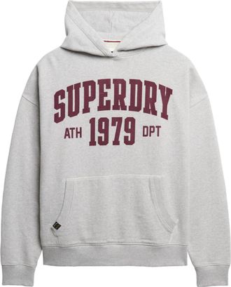 Superdry Damen Athletic Essentials Hoodie in lockerer Passform Gletschergrau Meliert 40