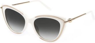 Furla Femme, Accessoires, Blanc, Taille: 55 MM Sfu889 Lunettes de soleil