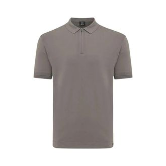 Genti Polo Zip Cool Dry - - Tops - Herren - Braun - 3XL