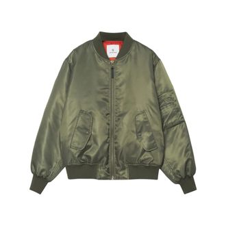 Anine Bing Leon Satin Bomber Jacket