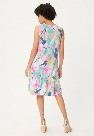 Olsen Midikleid Jerseykleid mit Allover-Dessin