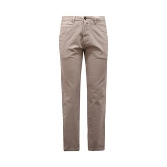 BRIGLIA 1949 Samt Gestreifte Hose Slim Fit - - Trousers - Herren - Beige - W31