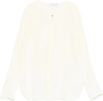 Max Mara Femme, Blouses et Chemises, Blanc, Taille: 38 FR Blouse Mitico
