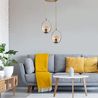 Opviq Glam Scandinavian Chandelier, 70 cm Height, 25 cm Diameter | 100% Metal, Copper Finish, E27 Socket, Oven Dried Paint | Elegant Lighting for Modern Spa