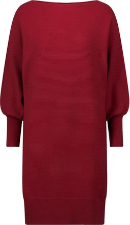 Zero Damen Strickkleid strukturiert U-Boot Ausschnitt 40, Cabernet