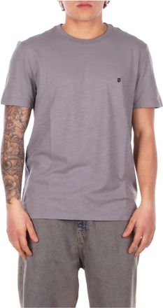 Dondup Homme, Tops, Gris, Taille: XL Logo Front T-shirt