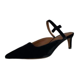 L'autre Chose Samt Sabot Schuhe- Made in Italy - - Shoes - Damen - Schwarzk - 36 EU