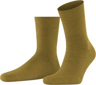 Falke Herren Stoppersocken Homepads M HP Wolle Baumwolle rutschhemmende Noppen 1 Paar, Gelb (Brass 1216), 35-38