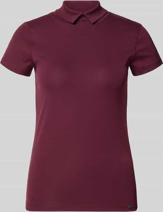 Marc Cain Slim Fit T-Shirt mit hochschlie&szlig;endem Polokragen