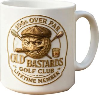 Generic Golf Tasse, 350ml Keramik Trinkbecher - Teetasse mit Henkel - F&uuml;r Golfer Clubmitglieder Turnier B&uuml;ro Haus Geburtstag Weihnachten Vater Ehemann