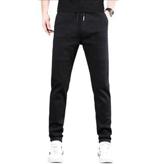 Generic Pantalon multi - Pantalon cargo hautement extensible multi-poches durable, imperm&eacute;able, confortable, respirant et l&eacute;ger, Noir, 5XL