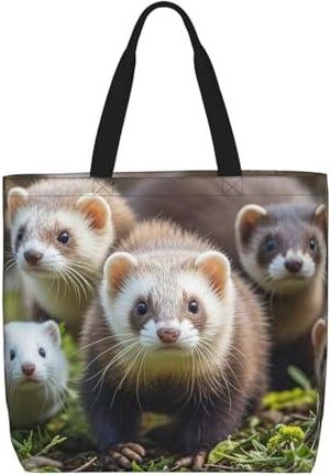 Generic Furets Sac Cabas L&eacute;ger Tote Bag D&eacute;contract&eacute; Sac &Agrave; Bandouli&egrave;re Pour Voyage Universit&eacute; Gym