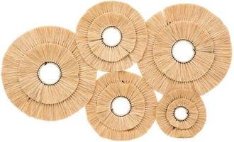 Atmosphera Atmosphera - D&eacute;co Murale Alba - m&eacute;tal et Raphia - 91x64 cm