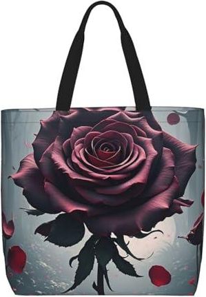 Generic Roses Gothique Sac Courses L&eacute;ger Tote Bag Grand Sac Fourre Tout Pour Universit&eacute; Gym Travail