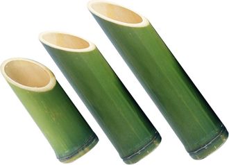 Garneck 3 St&uuml;ck Vase aus nat&uuml;rlichem Rohr Handgefertigt Robust Vielseitig f&uuml;r Blumenarrangements Tischdeko Wohnzimmer Garten B&uuml;ro Geeignet