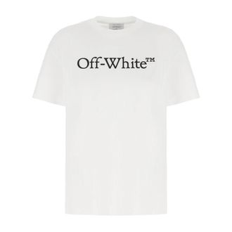 Off-white Casual Baumwoll T-Shirt - - Tops - Damen - Wei&szlig; - M