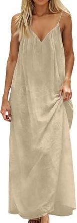 Generic Robe caraco dos nu pour femme, robe d&eacute;t&eacute; d&eacute;contract&eacute;e 2026, robe d&eacute;t&eacute; d&eacute;contract&eacute;e &agrave; dos ouvert, robe d&eacute;t&eacute; pour la plage, les vacances avec noeud dans