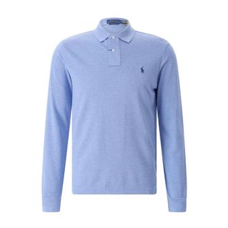 Polo Ralph Lauren Langarm-Poloshirt mit Logo - - Tops - Herren - Blau - 2XL
