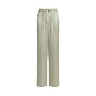 Kiton Flie&szlig;ende Satinhose - - Trousers - Damen - Gr&uuml;n - L