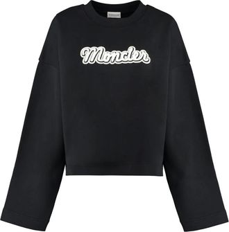 Moncler Femme, Sweatshirts et sweats &agrave; capuche, Noir, Taille: 38 FR SweaT-shirt ras du cou oversize
