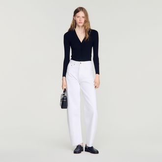 Sandro Cardigan mit Spitzeneinsatz