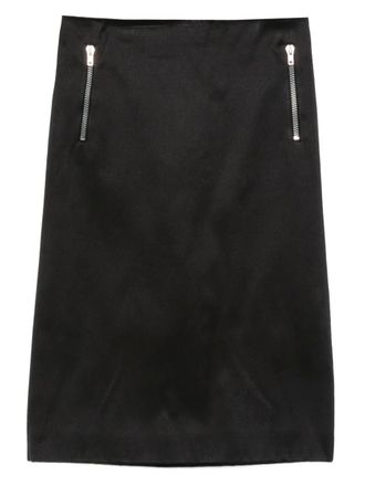 Celine jupe crayon en satin (années 2010) - Noir