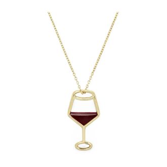 Aliita Vino Emaille-Halskette - - Accessories - Damen - Rot - ONE SIZE